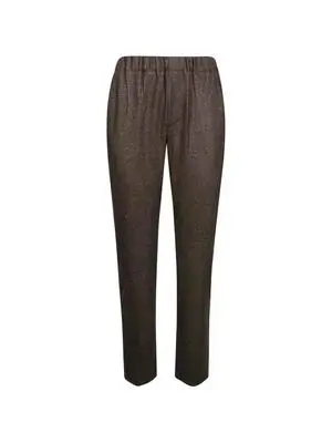 Max Mara Herringbone-jacquard Slim-fit Trousers