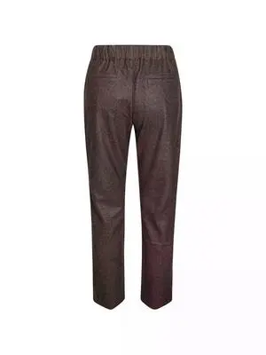 Max Mara Herringbone-jacquard Slim-fit Trousers