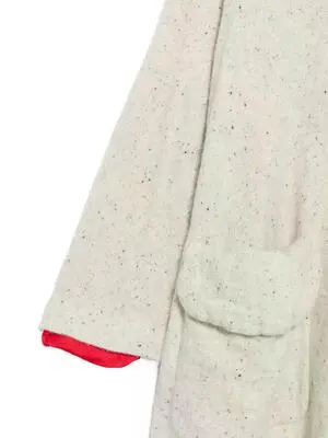 Comme Des Garçons Single-breasted Flecked Button-up Coat