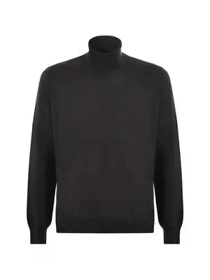 Tagliatore Roll-neck Wool Sweater - Brown