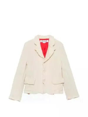 Comme Des Garçons Metallic-thread Ruffled Jacket