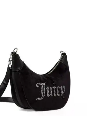 Juicy Couture Kimberly Rhinestone-logo Crescent Shoulder Bag