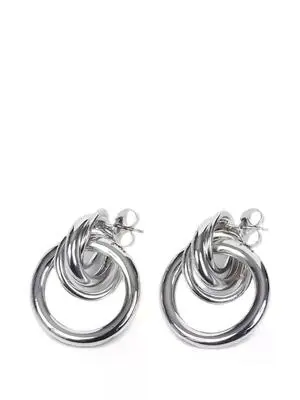 JUSTINE CLENQUET Cara Xl Hoop Earrings - Silver