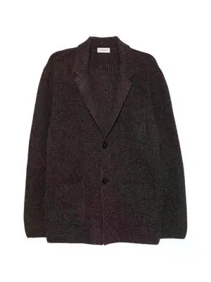 Agnona Ribbed-knit Notched-lapel Cardigan - Red
