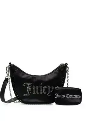 Juicy Couture Stud-embellished Logo Shoulder Bag - Black