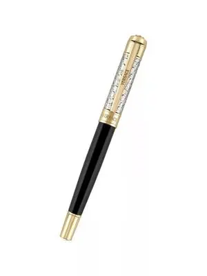 Versace Olympia Croco-engraved Pen - Black