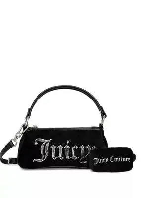 Juicy Couture Small Kimberly Rhinestone-logo Tote Bag - Black