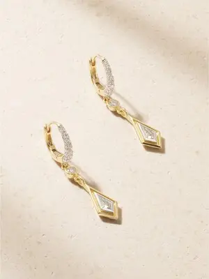 LUCY DELIUS Small Kite 18-karat Diamond Earrings - Gold