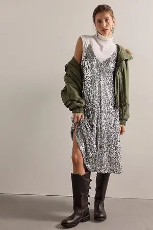 Free People Glow Crazy Midi Slip Dress