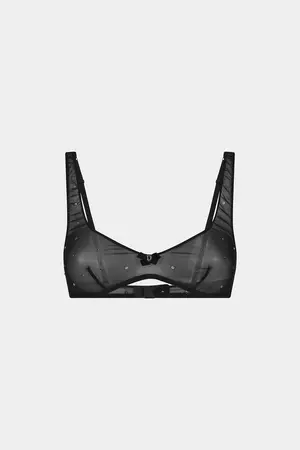 Dsquared2 Crystal Triangle Bra - Black