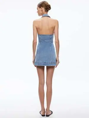 Alice + Olivia Kendall Denim Mini Dress