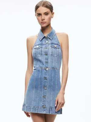 Alice + Olivia Kendall Denim Mini Dress