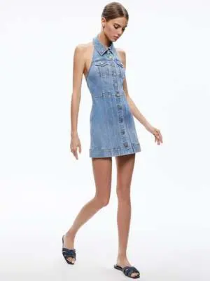 Alice + Olivia Kendall Denim Mini Dress