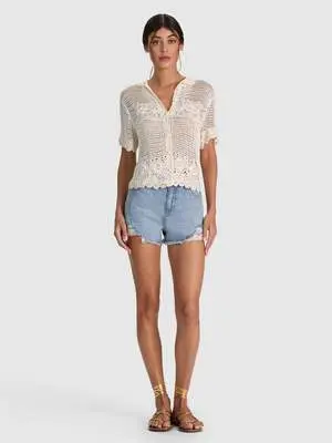 Alice + Olivia Randall Crochet Cardigan