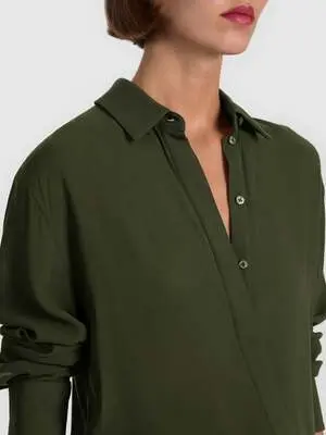 Alice + Olivia Dimitra Oversized Button Down