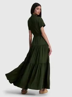 Alice + Olivia Lucy Maxi Shirt Dress
