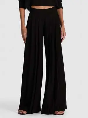 Alice + Olivia Jenna Pleated Wide Leg Pant - Black