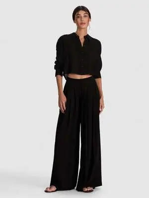 Alice + Olivia Jenna Pleated Wide Leg Pant