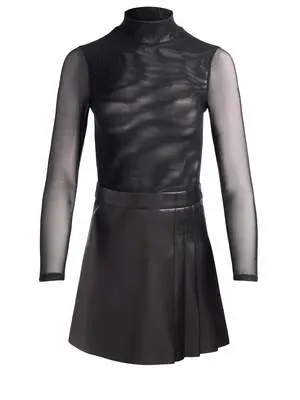 Alice + Olivia Chara Vegan Mini Dress