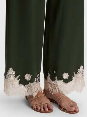 Alice + Olivia Athena Lace Gaucho Pant