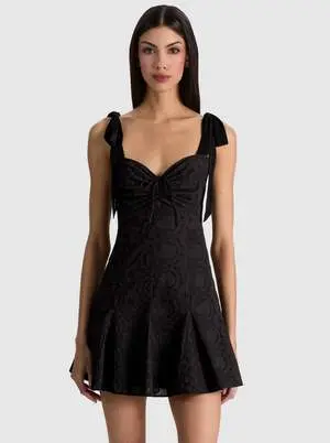 Alice + Olivia Ambrie Embroidered Mini Dress