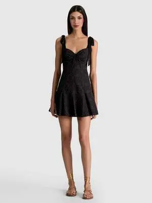 Alice + Olivia Ambrie Embroidered Mini Dress