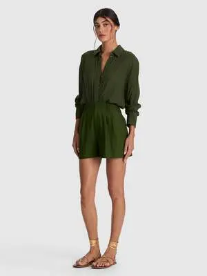 Alice + Olivia Conry Pleated Short