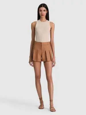 Alice + Olivia Blaire Pleated Short