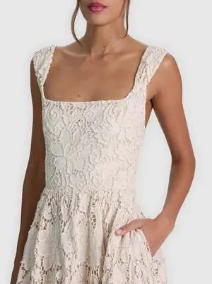 Alice + Olivia Esma Flared Midi Dress