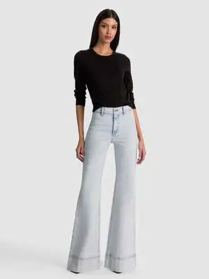 Alice + Olivia Carolann Cashmere Shrunken Pullover