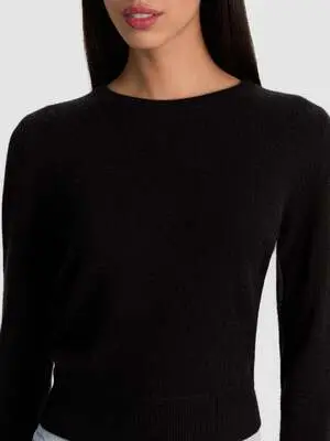 Alice + Olivia Carolann Cashmere Shrunken Pullover