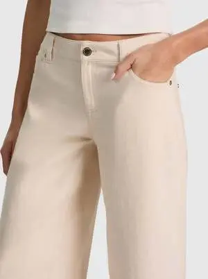 Alice + Olivia Clayton Lr Roll Cuff Relaxed Cropped Jean