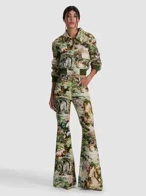 Alice + Olivia Willard Denim Aviator Jacket