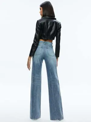 Alice + Olivia Yardley Leather Jacket