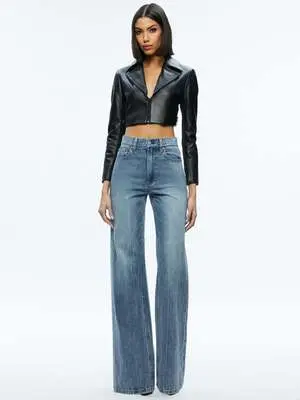 Alice + Olivia Yardley Leather Jacket