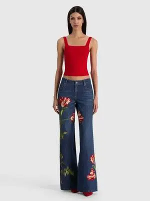 Alice + Olivia Devin Side Panel Tank