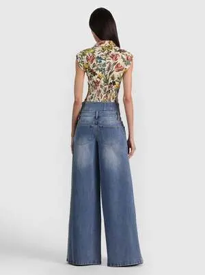 Alice + Olivia Kim Corset Button Down