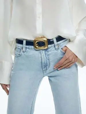 Alice + Olivia Letty Buckle Belt - Indigo