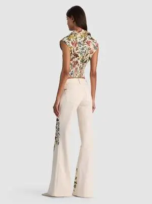 Alice + Olivia Emryn Embroidered Jean