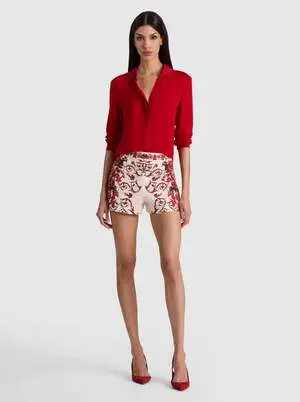 Alice + Olivia Hera Linen Short