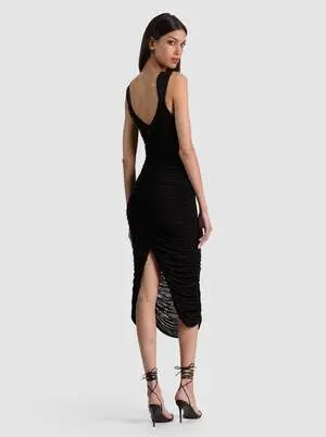 Alice + Olivia Renee Sheer Midi Dress