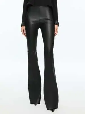 Alice + Olivia Rmp Leather Pant - Black