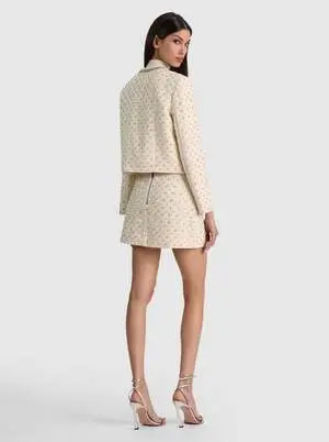 Alice + Olivia Thomasina Embellished Tweed Jacket
