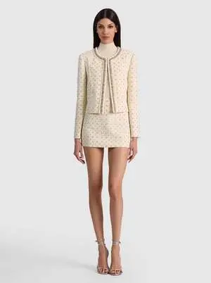 Alice + Olivia Rubi Embellished Mini Skirt