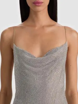 Alice + Olivia Harmony Chainmail Slip Dress
