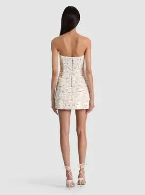 Alice + Olivia Katia Embroidered Mini Gown
