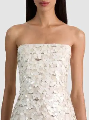 Alice + Olivia Katia Embroidered Mini Gown