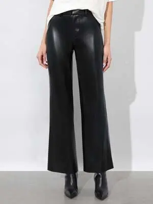 Alice + Olivia Alexander Vegan Trouser - Black