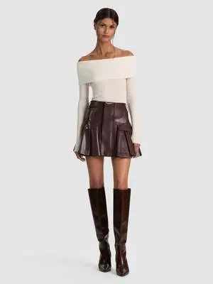 Alice + Olivia Trinity Vegan Ruffle Skirt