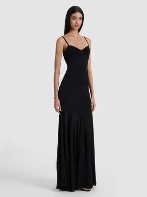 Alice + Olivia Irina Twist Front Maxi Dress - Black